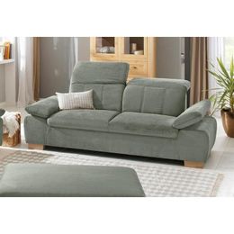 Home Affaire 2-Sitzer &raquo;Bergamo Multifunktions-Sofa, bequem und komfortabel&laquo; mit Armlehn-und R&uuml;ckenfunktion, Federkern gr&uuml;n Chenille 100% Polyester;