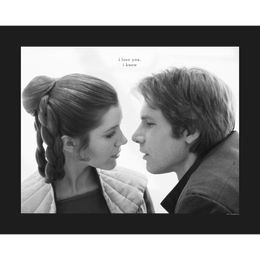 Komar Bild &raquo;Star Wars Classic Leia Han Love&laquo; Star Wars 1 Stk. tlg. Wandbild zur Dekoration im Kinderzimmer - ohne Rahmen schwarz-wei&szlig; Holz, Papier