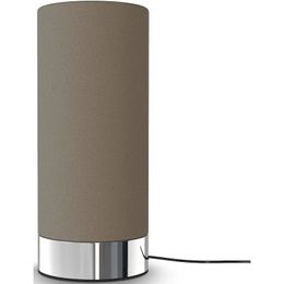 B.K.LICHT Tischleuchte &raquo;BK_TL1438 Tischlampe, mit Stoffschrim, Taupe, Dimmbar, Touchfunktion&laquo; E14 1 Stk. E14, ohne Leuchtmittel (max. 40W), 150 cm Kabel, 