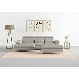 Sit & More sit&more Ecksofa &raquo;Cabrio L-Form, B: 295 cm, mit Sitztiefen-, Arm- & Kopfteilverstellung&laquo; 2 Nierenkissen, Federkern, optional Bettfunktion und Stauraum
