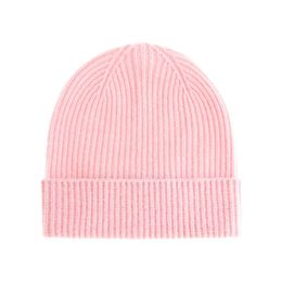 Zwillingsherz Damen Beanie Feinripp, breiter Umschlag, Wolle
