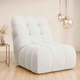 Home Affaire Sessel &raquo;AURELIAN, Love Seat XXL, Lese-Sessel, Big-Sessel&laquo; mit Wellenunterfederung, Velours, Struktur fein, Struktur grob beige 100% 