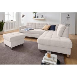 Sit & More sit&more Ecksofa &raquo;Picasso L-Form&laquo; wahlweise mit Bettfunktion und Bettkasten beige Struktur fein (100% Polyester)