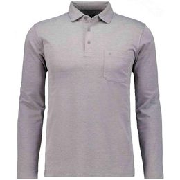 Ragman Herren Ragman Poloshirt silber S