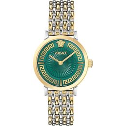 Versace Damen Quarzuhr &raquo;GRECA FORTUNA&laquo; Armbanduhr, Damenuhr, Swiss Made, Edelstahlarmband, analog gold