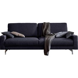 Creation BY ROLF BENZ 3-Sitzer &raquo;CR.450, Designsofa, Loungesofa&laquo; Armlehne niedrig, Fu&szlig; chromfarben gl&auml;nzend, Breite 204 cm blau Jacquard-Flachgewebe 