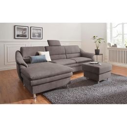 Sit & More sit&more Ecksofa &raquo;Cardoso L-Form&laquo; mit Federkern, wahlweise mit Bettfunktion grau Luxus-Microfaser 2 (100% Polyester);Luxus-Microfaser ALTARA NUBUCK (