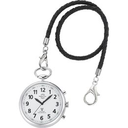 MASTER TIME Herren MASTER TIME Taschenuhr &raquo;Sprechende Taschenuhr&laquo; sprechende Funkuhr, Quarzuhr, Status Funkempfang, 4 Alarmzeiten silber