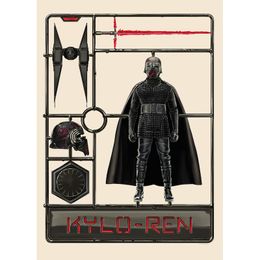 Komar Bild &raquo;Star Wars Toy Kylo&laquo; Star Wars 1 Stk. tlg. Wandbild zur Dekoration im Kinderzimmer - ohne Rahmen bunt Holz, Papier