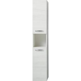 Hochschrank &raquo;Quickset Badschrank 30 cm breit, 2 T&uuml;ren, 1 Nische, 3 Einlegeb&ouml;den&laquo; Badezimmer-Hochschrank inkl. T&uuml;rd&auml;mpfer, Griffe in Chrom gl&auml;nzend 