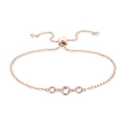 Tamaris Damen Armband &raquo;Schmuck Geschenk Silber 925 Armkette Tiny Glimmer&laquo; mit Zirkonia (synth.) rosa