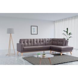 Sit & More sit&more Ecksofa &raquo;Lavida L-Form&laquo; wahlweise mit Kippfunktion und Bettkasten grau 100% PES