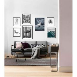 Komar Bild &raquo;Feather White&laquo; Federn 1 Stk. tlg. Wandbild zur Dekoration - ohne Rahmen bunt Holz, Papier