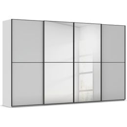 Rauch Schwebet&uuml;renschrank &raquo;Kleiderschrank Schrank Garderobe Schlafzimmerschrank SCALE-DUO&laquo; edle zweigeteilte T&uuml;ren Spiegel/Glas-Mix 3 Zierleisten MADE