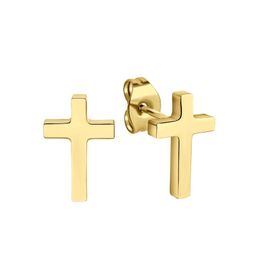 Firetti Damen Paar Ohrstecker &raquo;Schmuck Geschenk Ohrschmuck Kreuz&laquo; gold