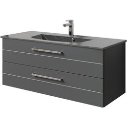 Waschtisch &raquo;Serie 6025 Mineralmarmor-Waschtisch mit Unterschrank, 117 cm breit&laquo; 2 Stk. tlg. Waschplatz mit 2 Schubladen, h&auml;ngend, verschiedene 