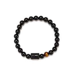 Firetti Damen Armband &raquo;Schmuck Geschenk Armschmuck Armkette Edelstein Sternzeichen&laquo; Made in Germany - mit Onyx und Geburtsstein schwarz