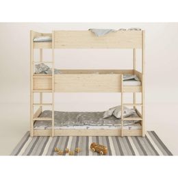 OTTO home &raquo;TIPO BESTSELLER! Stockbett, Hochbett, Bodenbett, platzsparend&laquo; Leitern beidseitig montierbar, mit 3 Schlafpl&auml;tzen, FSC zertifiziertes 