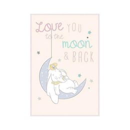 Komar Bild &raquo;Dumbo Moon&laquo; Disney 1 Stk. tlg. Wandbild zur Dekoration im Kinderzimmer - ohne Rahmen bunt Holz, Papier