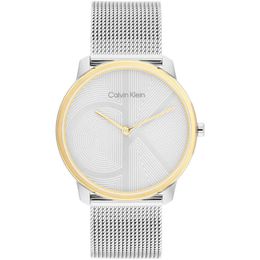 Calvin Klein Damen Quarzuhr &raquo;CK ICONIC 35 mm&laquo; Armbanduhr, Damenuhr, Edelstahlarmband, analog silber