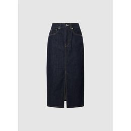 Pepe Jeans Damen Jeansrock &raquo;MIDI SKIRT HW&laquo; im 5-Pocket-Stil blau XS (34)