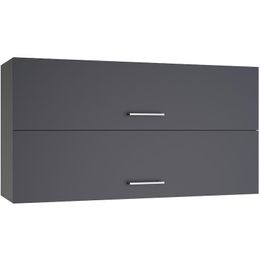 KOCHSTATION Klapph&auml;ngeschrank &raquo;KS-Milan&laquo; Klapph&auml;ngeschrank 110 cm, matte oder hochgl&auml;nzende Fronten grau