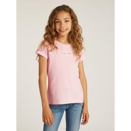 Calvin Klein Jeans M&auml;dchen T-Shirt &raquo;MICRO MONOGRAM TOP&laquo; f&uuml;r Kinder bis 16 Jahre pink 16 (176)