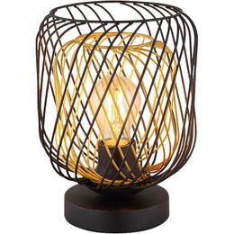 Globo LIGHTING Tischleuchte &raquo;DICHTI&laquo; E27 1 Stk. Tischlampe/Metallgeflecht/Wohnzimmer/Schlafzimmer