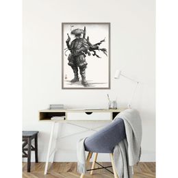 Komar Wandbild &raquo;Star Wars Vision Samurai Bounty Hunter&laquo; Disney Set, 1 Stk. tlg. 40 x 50 cm (Breite x H&ouml;he) - Kinderzimmer, Dekoration schwarz Vlies
