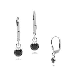 Firetti Damen Paar Ohrh&auml;nger &raquo;Schmuck Geschenk Silber 925 Ohrschmuck Patentbrisur Glitzer&laquo; Made in Germany - mit Zirkonia (synth.) silber