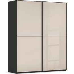 Rauch Schwebet&uuml;renschrank &raquo;Kleiderschrank Schrank Garderobe Schlafzimmerschrank SCALE-DUO&laquo; edle zweigeteilte T&uuml;ren Glas-Front mit 3 Zierleisten MADE 