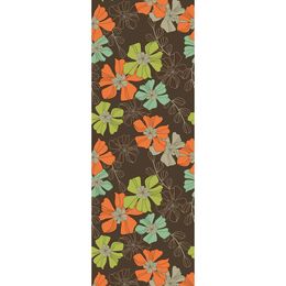 queence Vinyltapete &raquo;Logan&laquo; Motiv bedruckt botanisch floral gemustert nat&uuml;rlich glatt 90x250cm, selbstklebend, kinderleichte Anbringung,, Sticker bunt