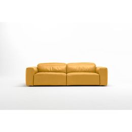 Egoitaliano 2,5-Sitzer &raquo;Beverly, Designsofa mit erstklassigem Sitzkomfort und tollen Details&laquo; Breite 242 cm, verstellbare Kopfteile gelb