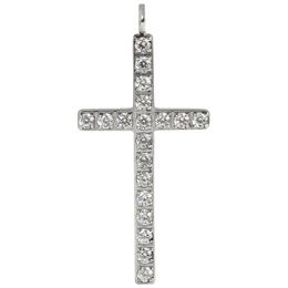 Firetti Damen Kettenanh&auml;nger &raquo;Schmuck Geschenk Halsschmuck Anh&auml;nger f&uuml;r Halskette Kreuz&laquo; () Made in Germany - mit Zirkonia (synth.) silber