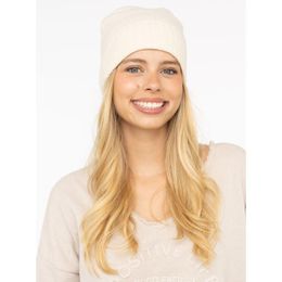 Zwillingsherz Damen Beanie Feinripp, breiter Umschlag, Wolle