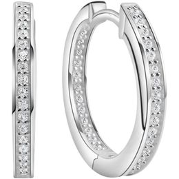 Firetti Damen Paar Creolen &raquo;Schmuck Geschenk Silber 925 Ohrschmuck Ohrringe&laquo; mit Zirkonia (synth.) silber