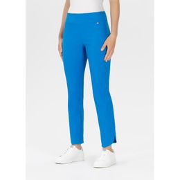 Stehmann Damen 7/8-Hose mit Seitenschlitzen blau 34, N-Gr