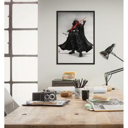 Komar Wandbild &raquo;Star Wars Vision Samurai Dark Lord&laquo; Disney Set, 1 Stk. tlg. 40 x 50 cm (Breite x H&ouml;he) - Kinderzimmer, Dekoration schwarz Vlies