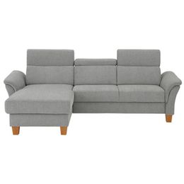 Home Affaire Ecksofa &raquo;Conville L-Form&laquo; Federkern, wahlweise mit Bettfunktion und Bettkasten bzw. Stauraum grau 100% Polyester
