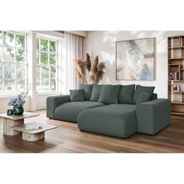 Home Affaire Ecksofa &raquo;LAKESIDE mit Bettfunktion und Bettkasten, B/T/H 257/166/84 cm&laquo; L-Form, Recamiere beidseitig montierbar, mit Wellenunterfederung 