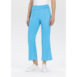 Stehmann Damen Stoffhose Sommerhose mit G&uuml;rtelschnalle blau 44, N-Gr