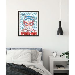 Komar Wandbild &raquo;Marvel Spider-Man Face&laquo; Disney Set, 1 Stk. tlg. 50 x 70 cm (Breite x H&ouml;he) - Kinderzimmer, Dekoration blau Vlies