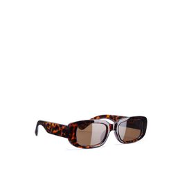 Lscn By Lascana Damen LSCN by LASCANA Sonnenbrille Rectangular-Look, Damenbrille mit UV Schutz braun