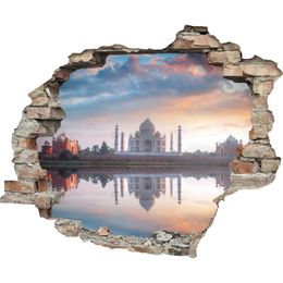 queence Wandtattoo &raquo;Taj Mahal&laquo; Wandsticker, Wandbild, selbstklebend, 3D, Wanddurchbruch bunt