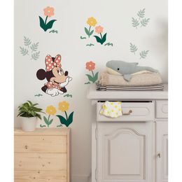 Komar Wandtattoo &raquo;Disney Minnie Mouse Beauty in Bloom&laquo; 50 x 70 cm (Breite x H&ouml;he) - Kinderzimmer, Wandsticker gelb Folie