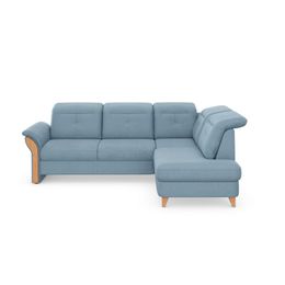 Home Affaire Ecksofa &raquo;Dangast L-Form&laquo; Kopfteilverstellung, wahlweise mit motorischer Relaxfunktion blau Luxus-Microfaser Euphora 100% Polyester, ;Easy