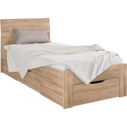 Rauch Bett &raquo;Einzelbett Doppelbett Stauraum FLEXX Breiten 90/140/180 cm&laquo; Einzelbett Doppelbett Stauraum FLEXX Breiten 90/140/180 cm braun
