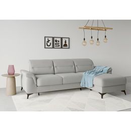 Sit & More sit&more Ecksofa &raquo;Sinatra L-Form&laquo; mit Recamiere, optional mit Kopfteilverstellung und Armteilfunktion silber 90% Polyester, 10% Polyamid