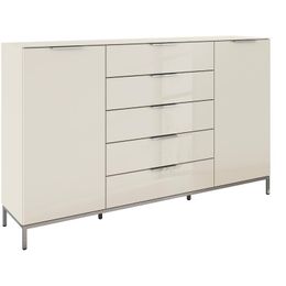 Rauch Schubkastenkommode &raquo;Kommode T&uuml;rkommode Sideboard Kombikommode FLIPP mit Glasfront&laquo; Breite 160/180 cm mit 4 Einlegeb&ouml;den, 2-t&uuml;rig, 5 Schubladen, 