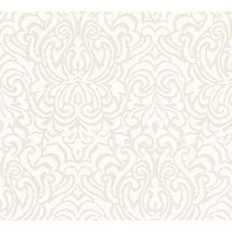 ARCHITECTS PAPER Textiltapete &raquo;Tessuto&laquo; Barock gemustert ornamental samtig Tapete Barock Tapeten Wohnzimmer Schlafzimmer K&uuml;che modern Flur Design beige Viskose, Vlies